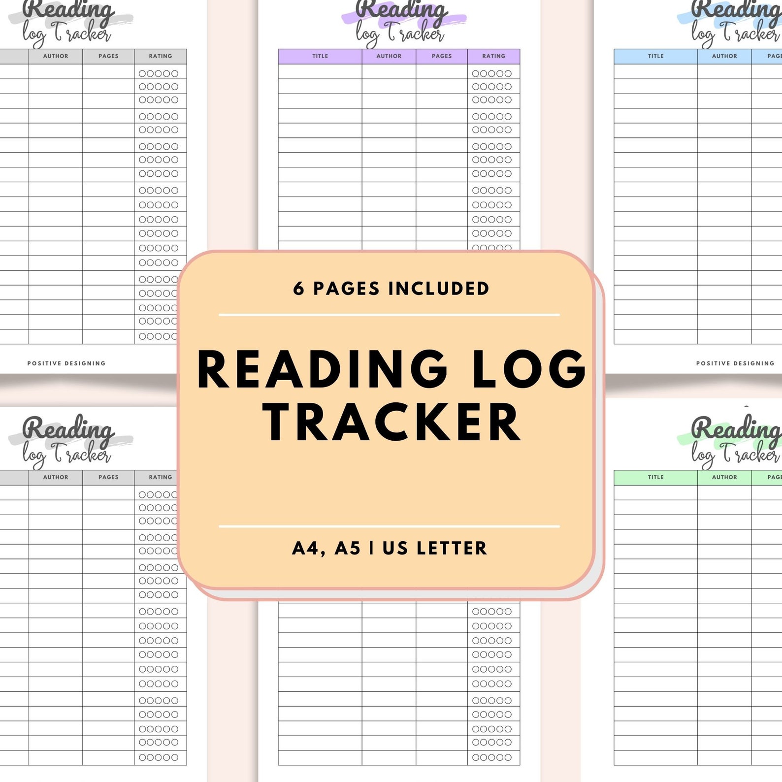 Reading Log Printable Reading Tracker Books to Read Books - Etsy
