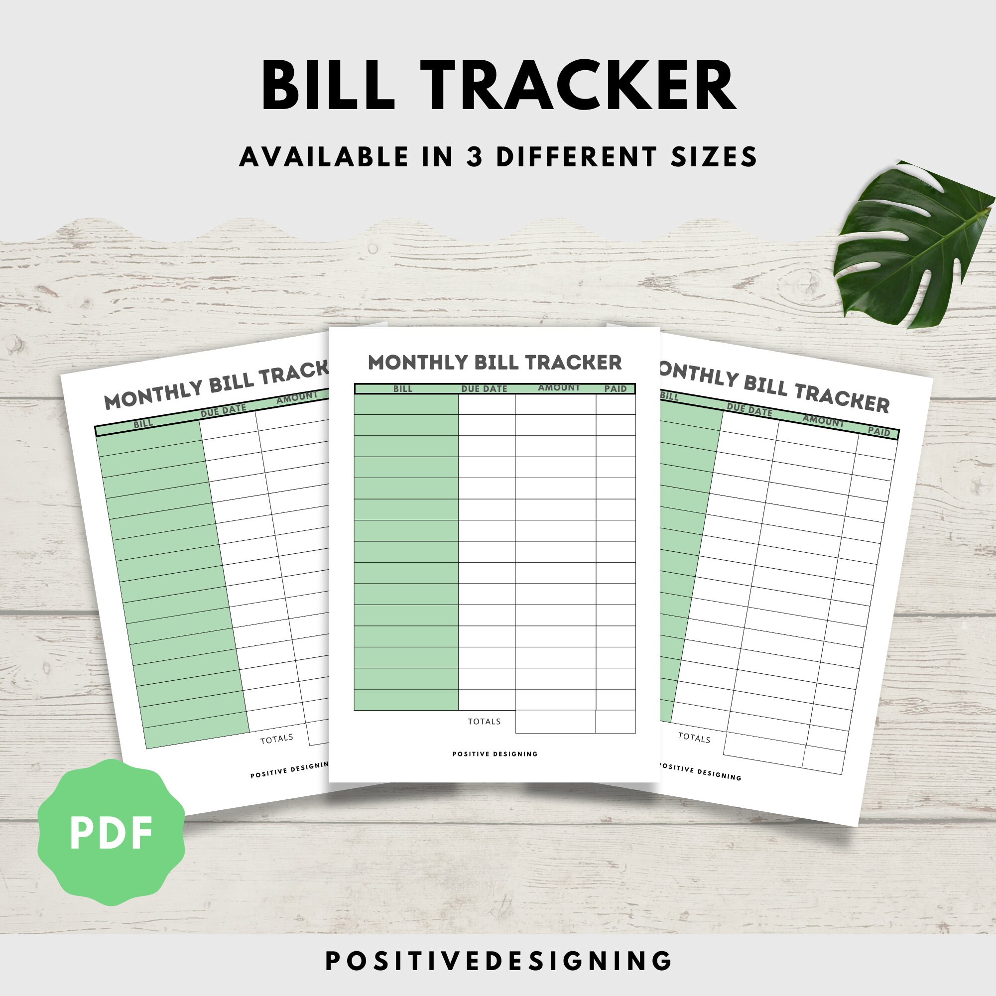 Monthly Bill Tracker Printable | Bill Payment Tracker | Bill Pay ...