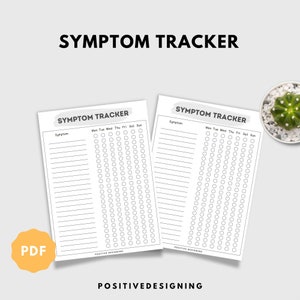 Personalized Symptom Tracker Printable, Chronic Illness Tracker ...