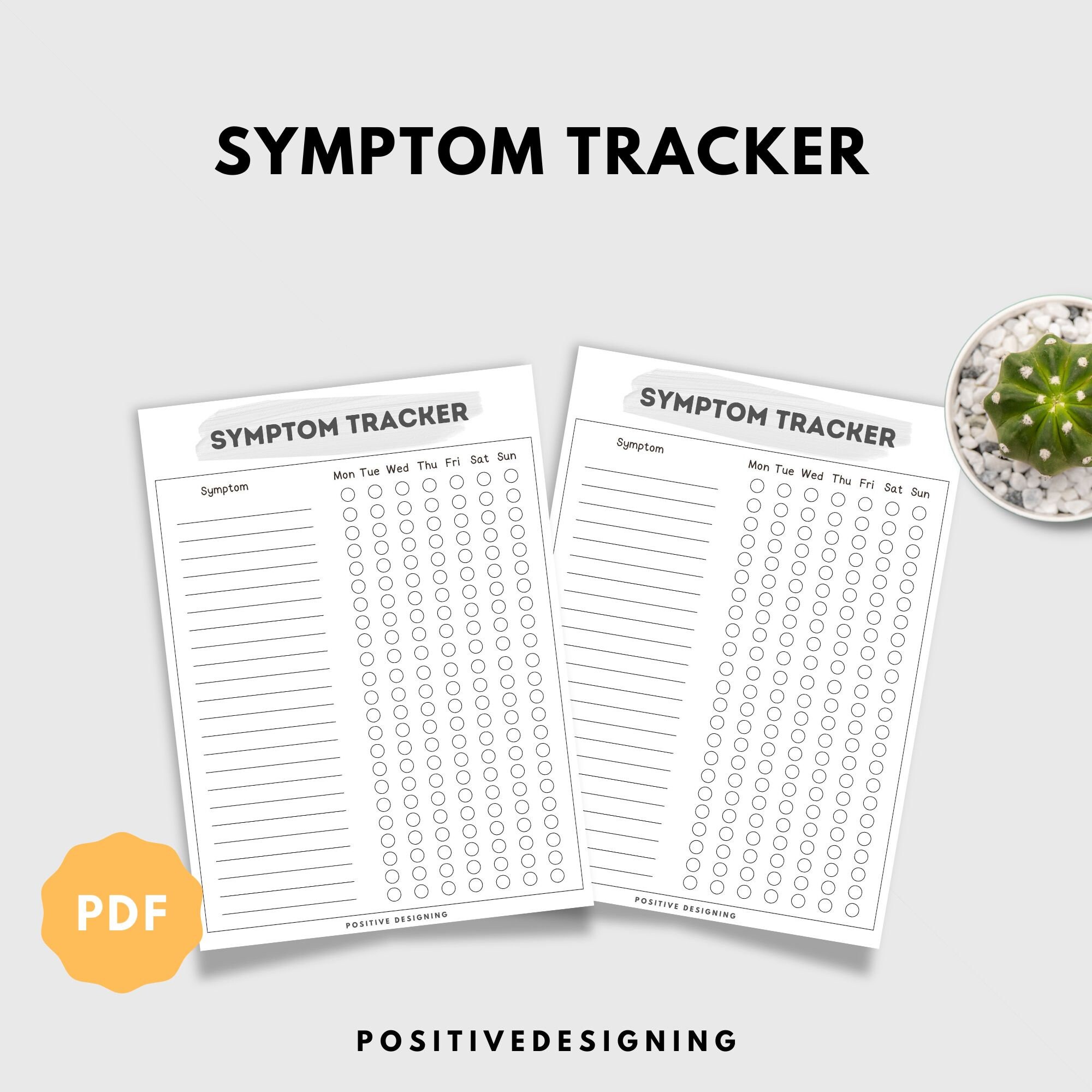 Personalized Symptom Tracker Printable, Chronic Illness Tracker ...