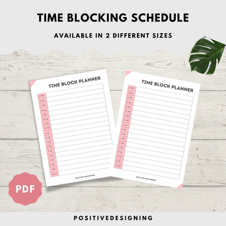 Time Blocking Weekly Planner Printable, Time Blocking Pdf, Time ...