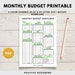 Monthly Budget Planner Printable | Financial Journal | Monthly Budget ...