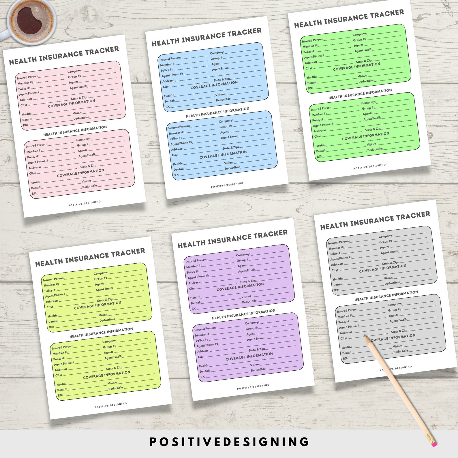 Insurance Tracker Printable, Insurance Tracking Template, Insurance ...