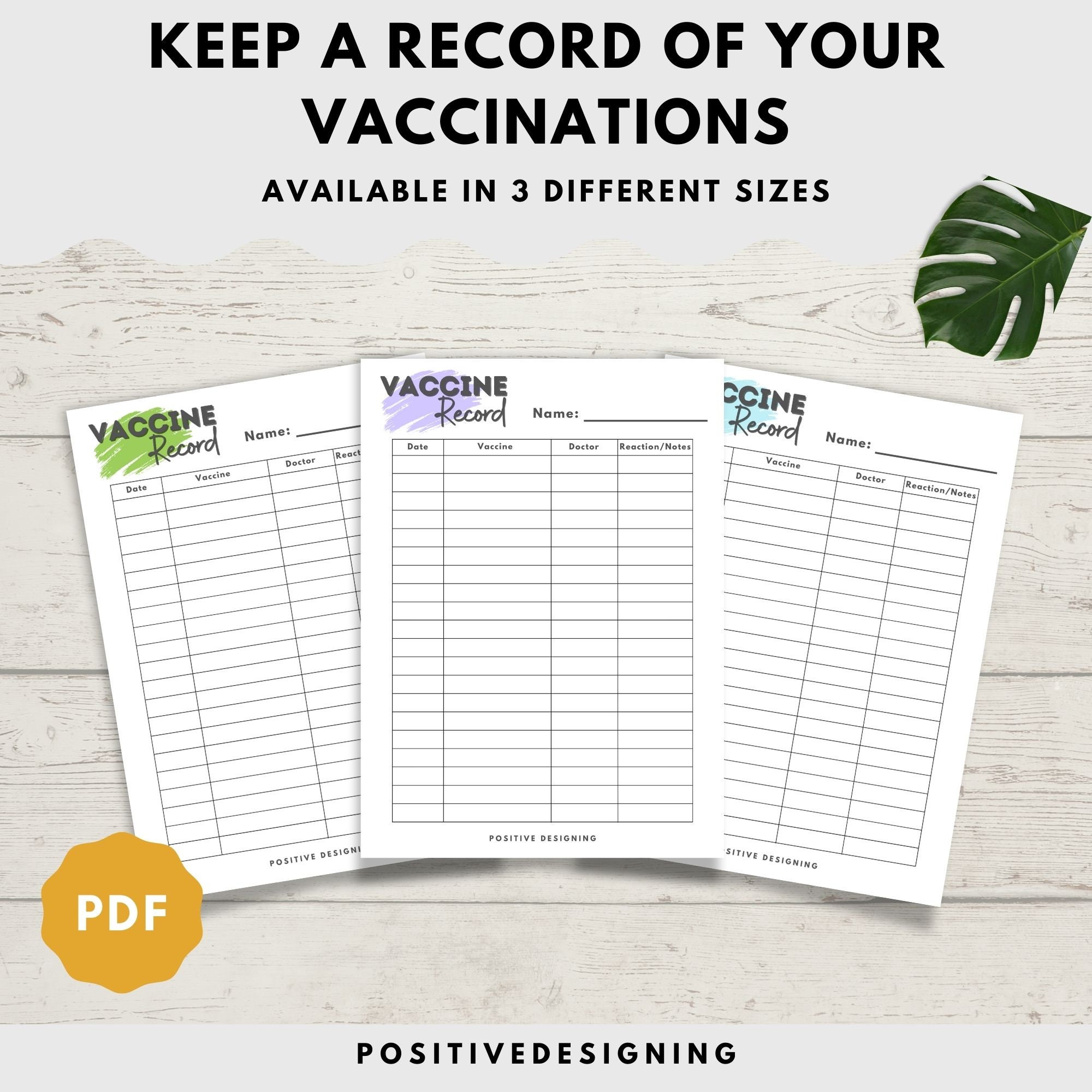 Vaccine Log Tracker, Vaccine Record, Binder Pages, Vet Vaccine Record ...