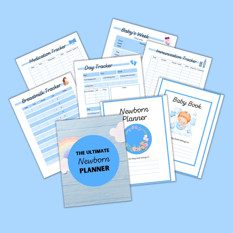 Baby Planner Printable Digital Download, Newborn Planner, New Mom ...