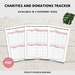 Donation Tracker Printable, Tithe Tracker, Giving Log, Charitable ...