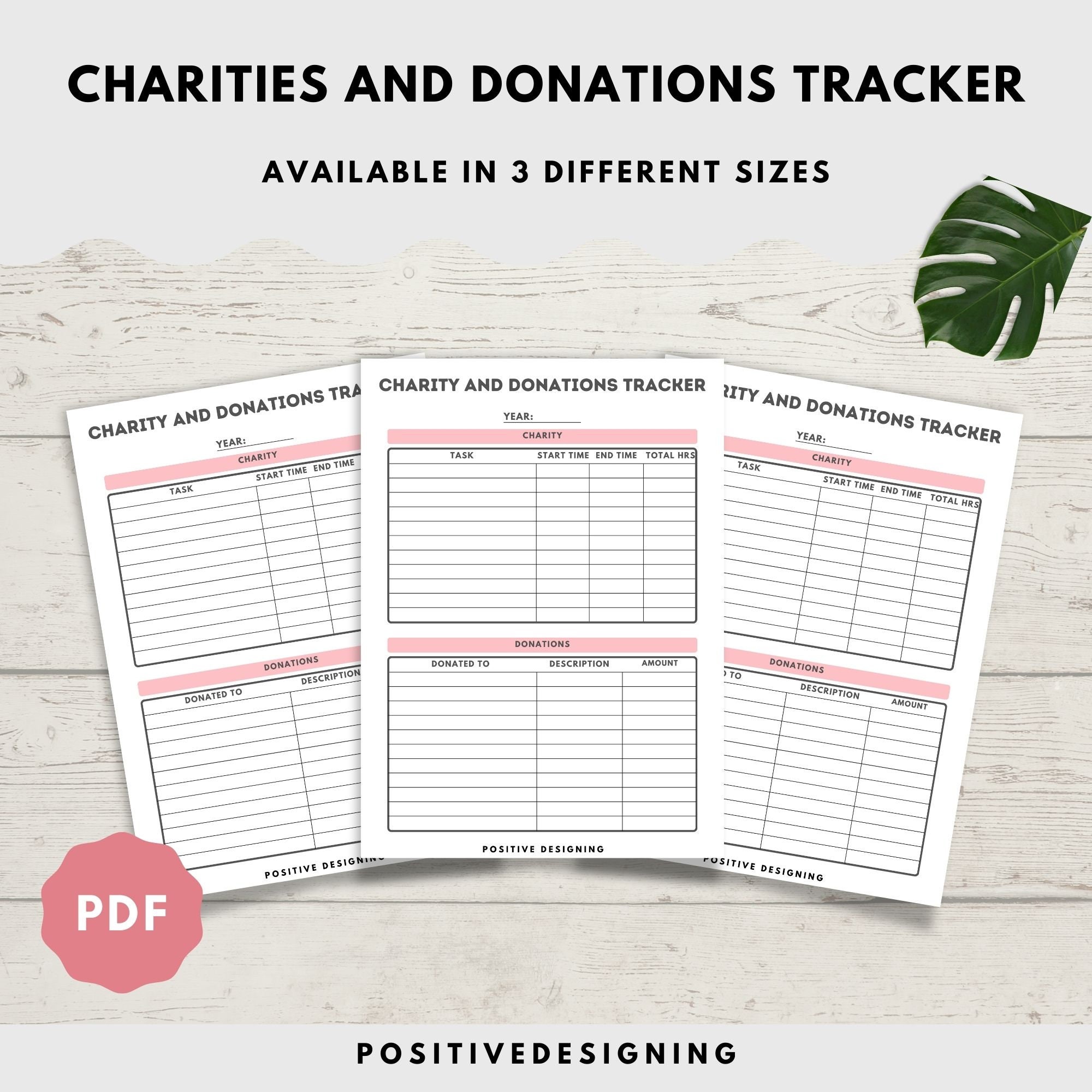 Donation Tracker Printable, Tithe Tracker, Giving Log, Charitable ...