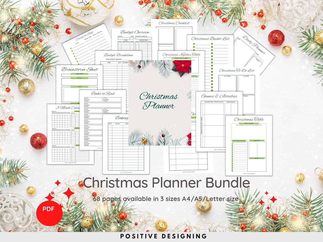Christmas Planner Printable, Holiday Planner, Gift Budget Planner, Xmas ...