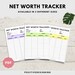 Net Worth Tracker Printable, Asset and Liability Balance Sheet ...