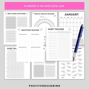 Self-care Planner Printable | Self-love Journal | Mental Health ...