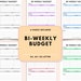 Bi-weekly Budget Planner Printable, Budget Template PDF, Budget by ...