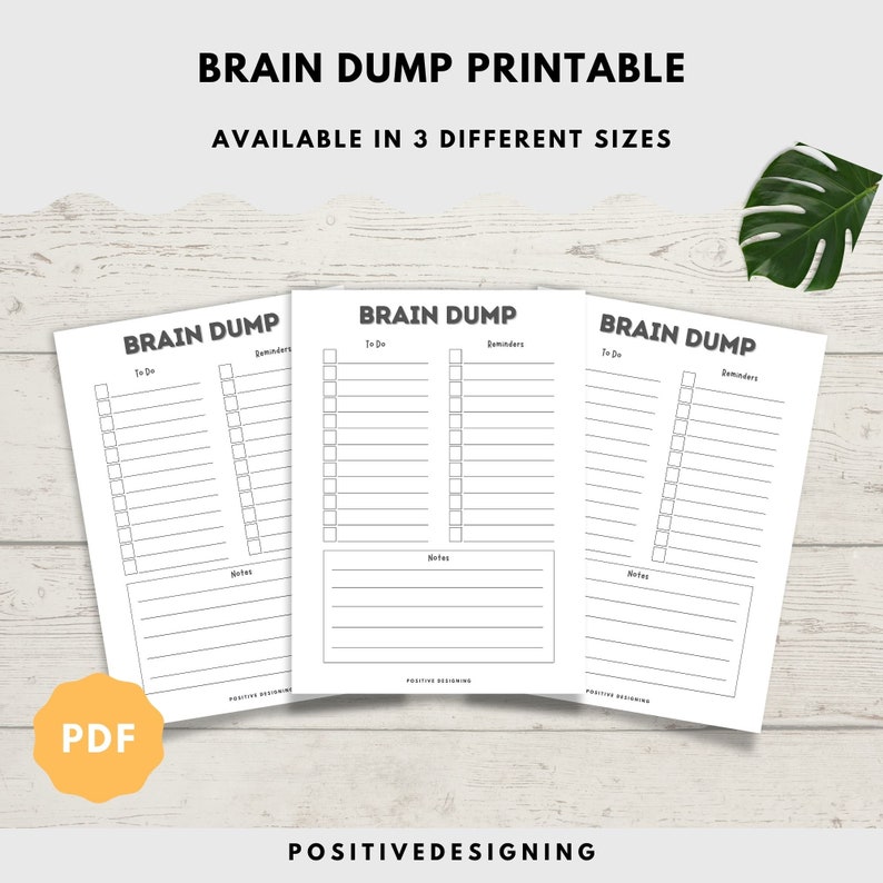 Brain Dump Printable, Priorities Organizer, to Do List Template, Get It ...