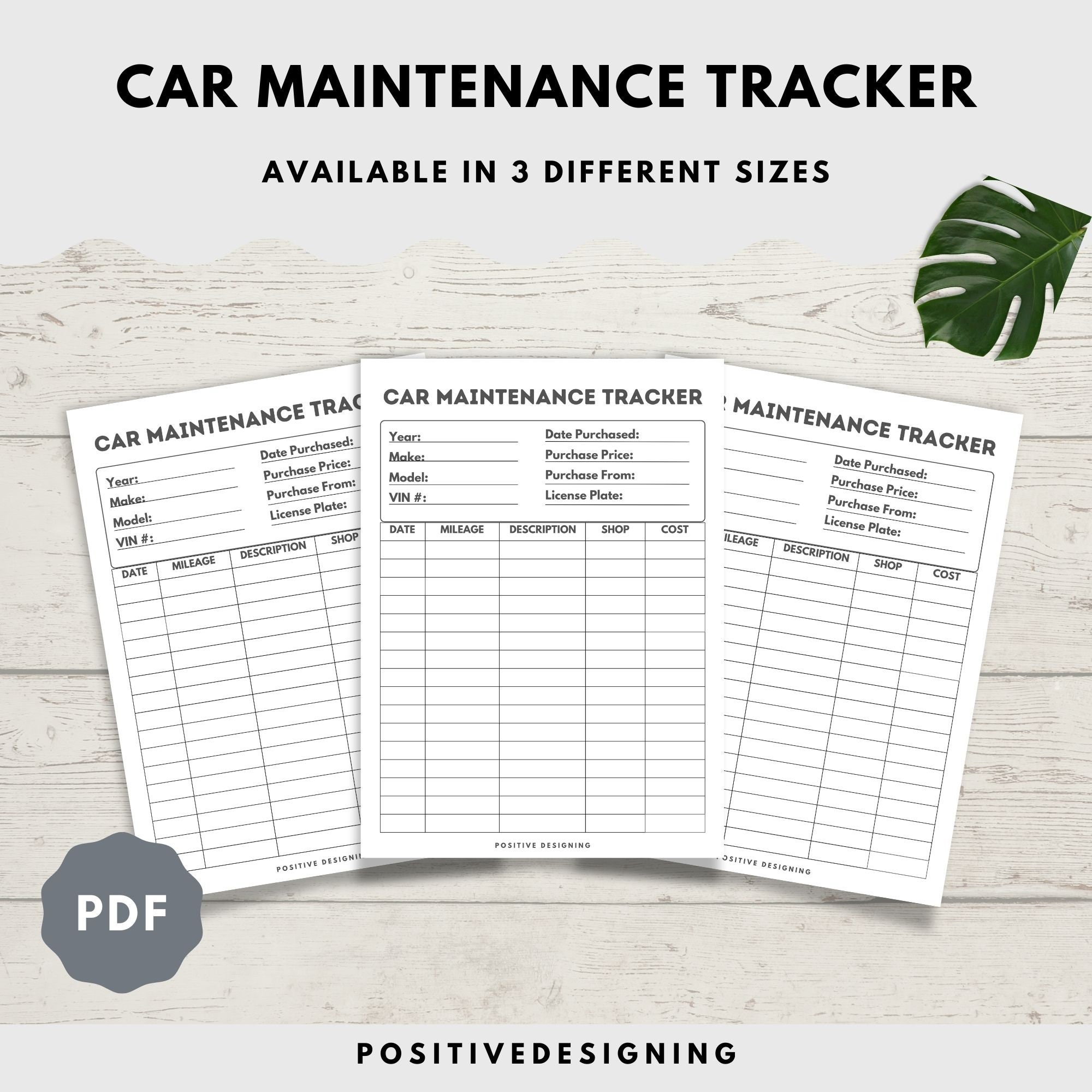 Vehicle Maintenance Tracker,car Maintenance Tracker,car Repairs ...