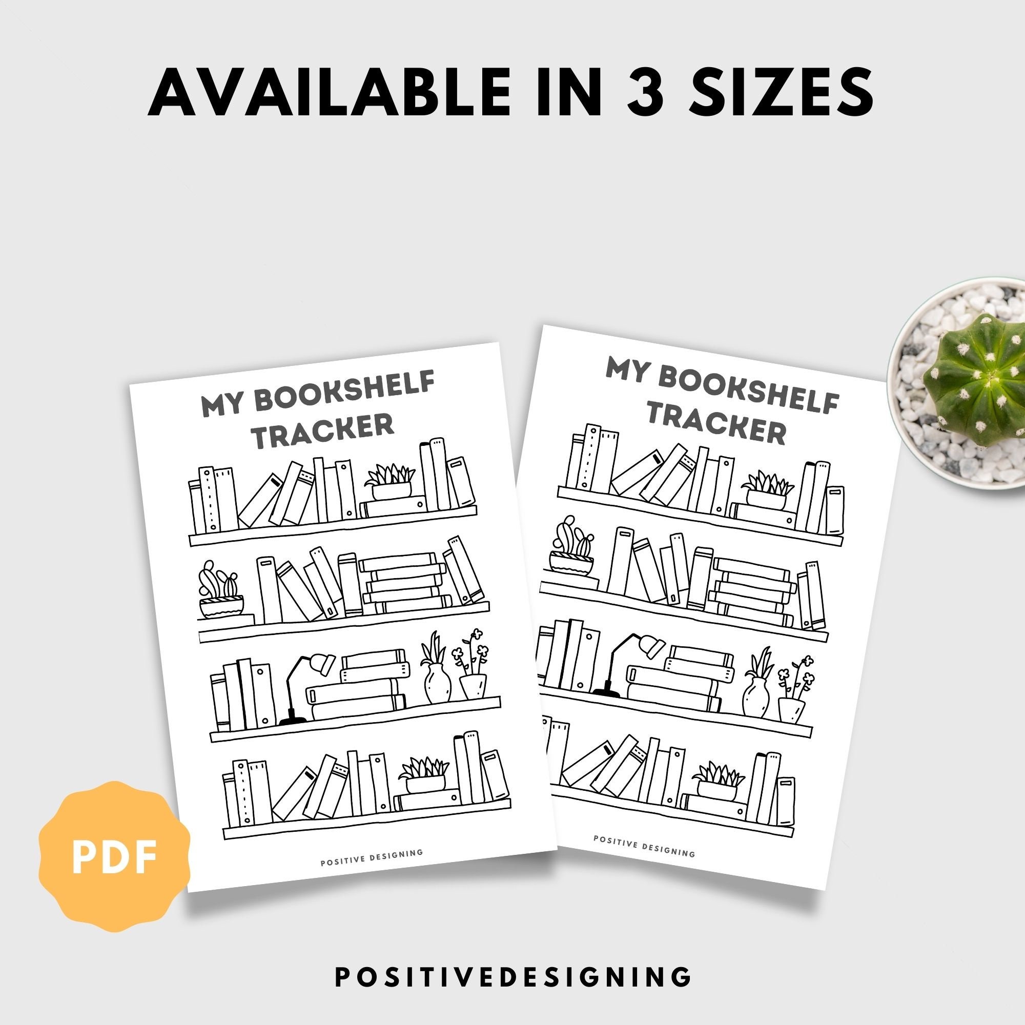 Bookshelf Printable Template, Books to Read, Books I've Read, Book ...
