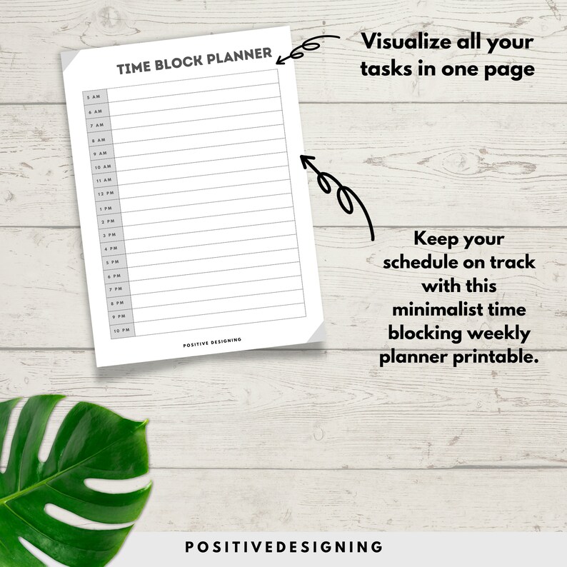 Time Blocking Weekly Planner Printable, Time Boxing Schedule (PDF) - Etsy