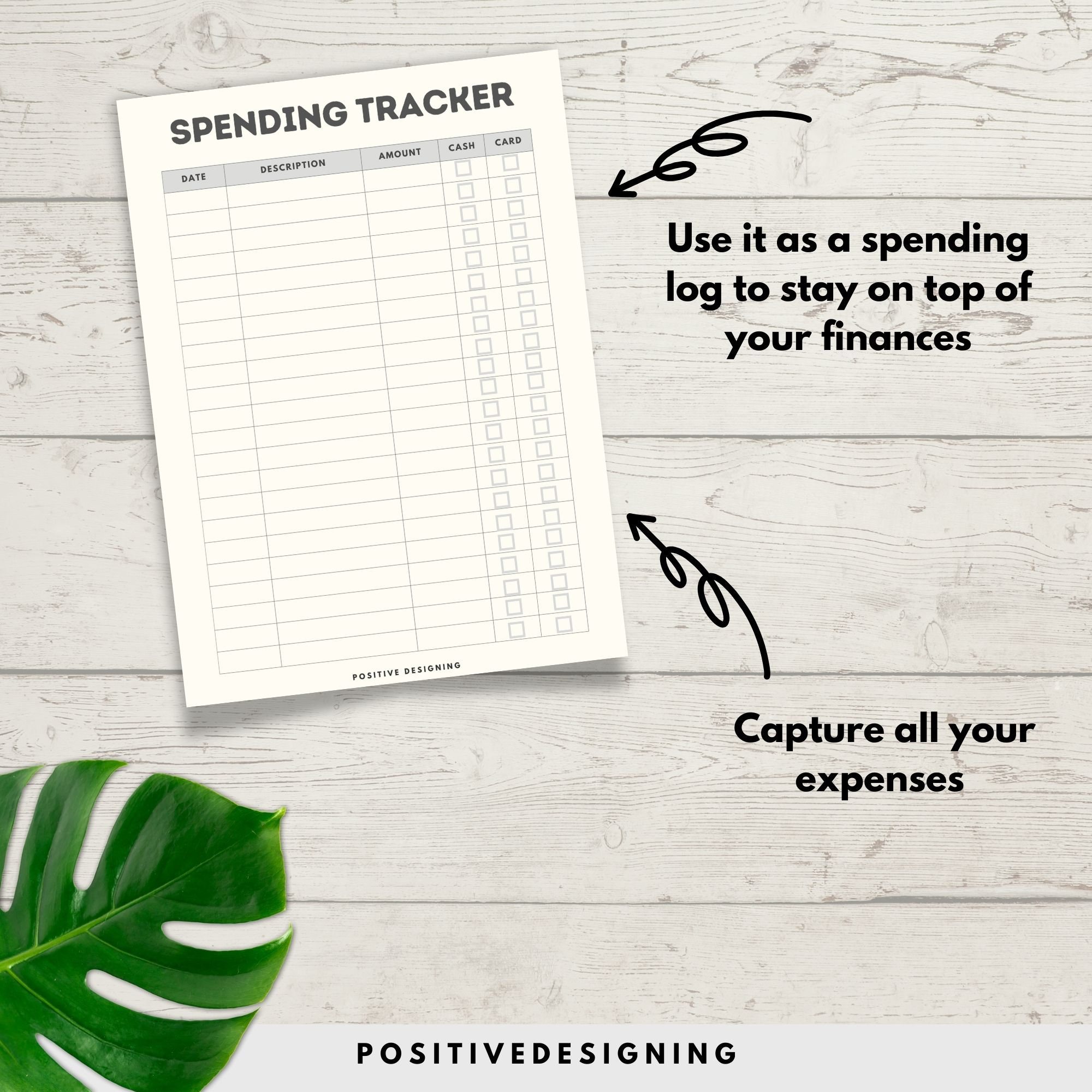 Spending Tracker Printable, Expense Tracker, Budget Template, Financial ...