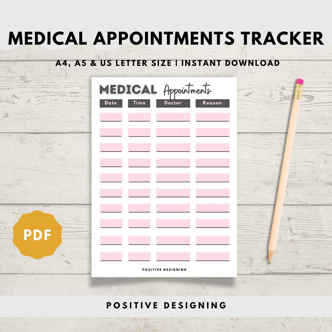 Doctor Visits Tracker Doctor Tracker Doctor Planner Medical - Etsy