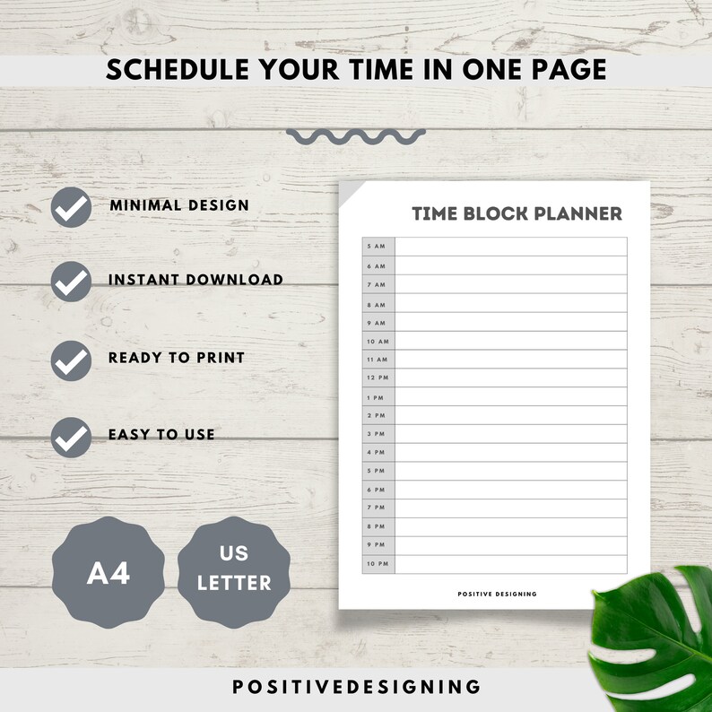 Time Blocking Weekly Planner Printable, Time Blocking Pdf, Time ...