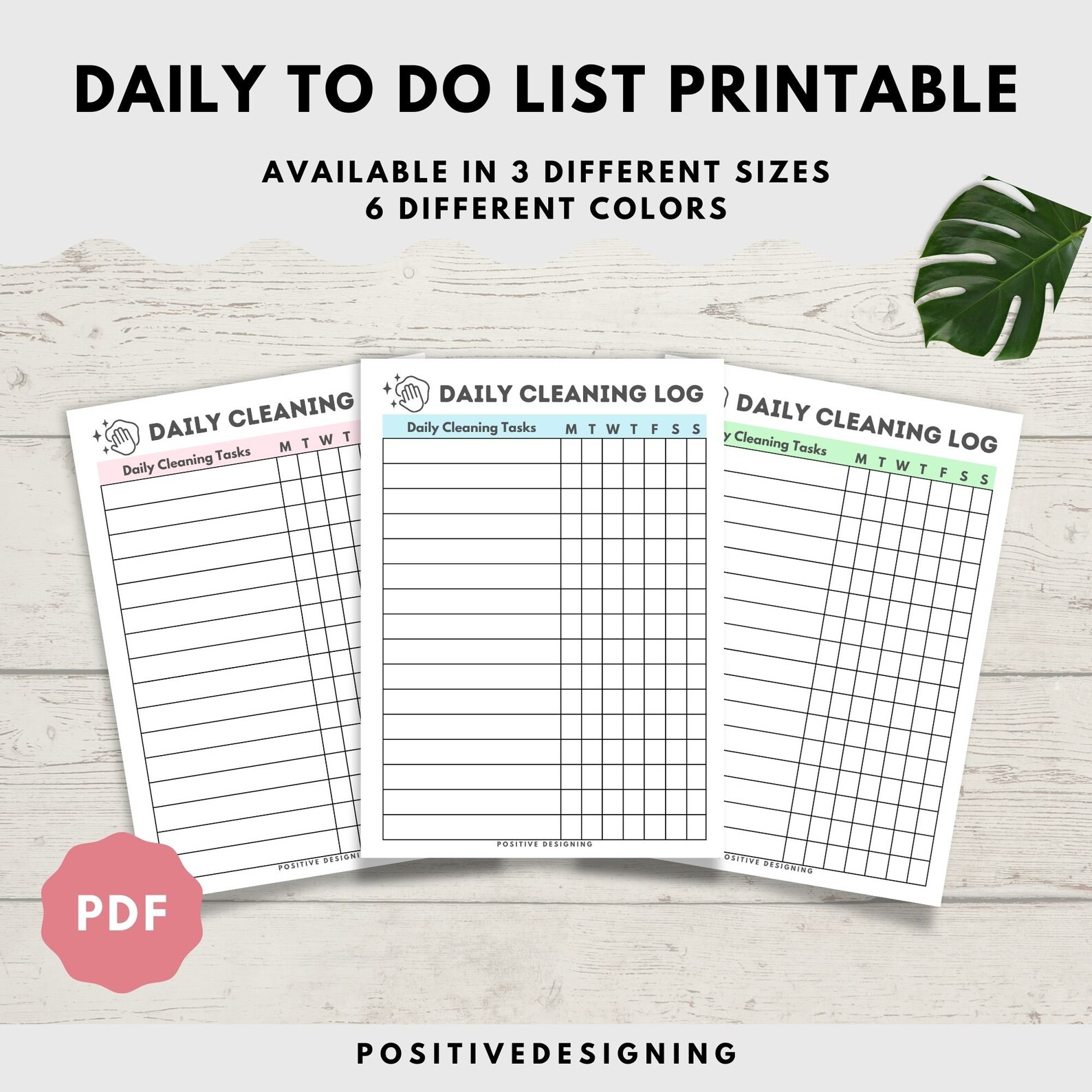 Printable Cleaning Checklist, Daily Cleaning List, Cleaner Log ...