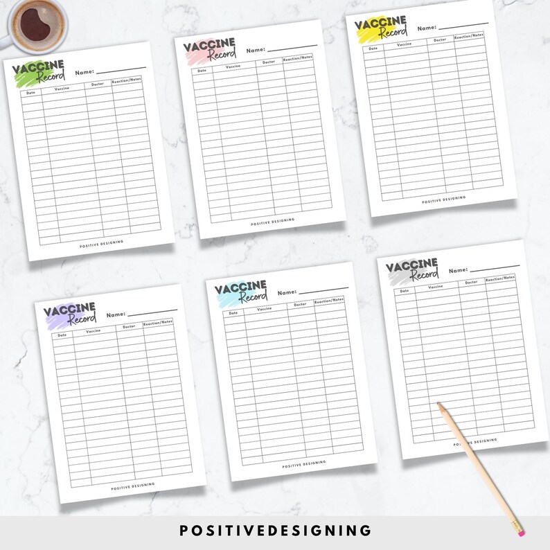 Vaccine Log Tracker, Vaccine Record, Binder Pages, Vet Vaccine Record ...