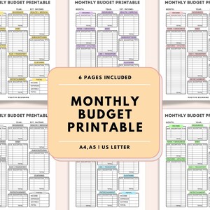 Monthly Budget Planner Printable | Financial Journal | Monthly Budget ...