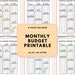 Monthly Budget Planner Printable | Financial Journal | Monthly Budget ...