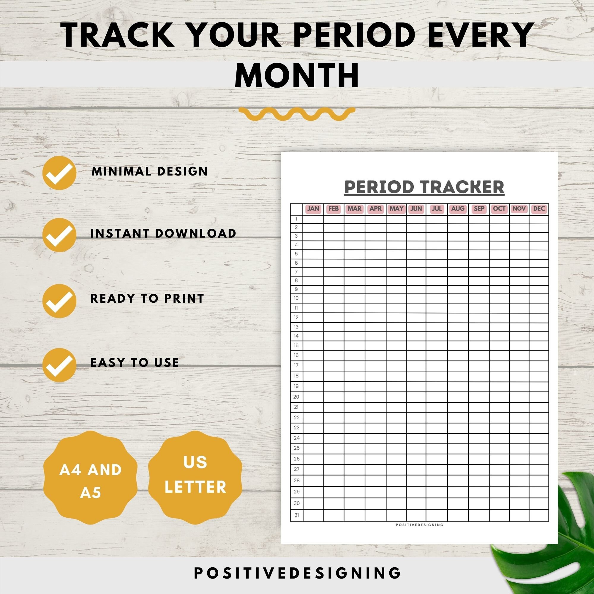 Period Tracker Printable Planner Menstrual Tracker - Etsy Ireland