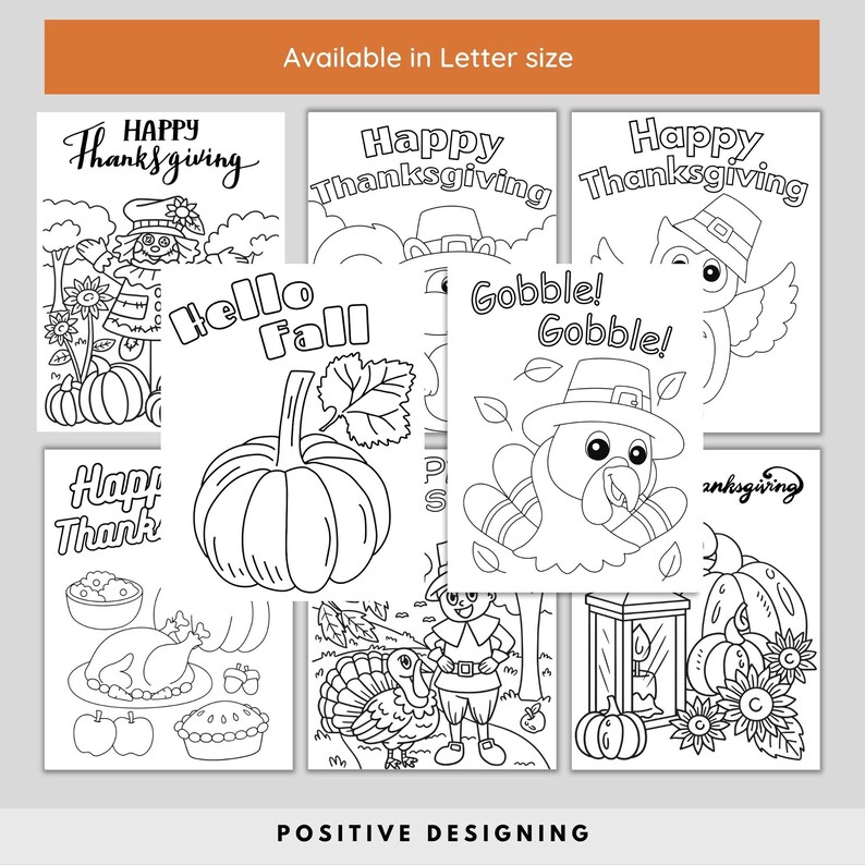 Fall Coloring Pages, Fall PDF, Fall Coloring Printables, Thanksgiving ...