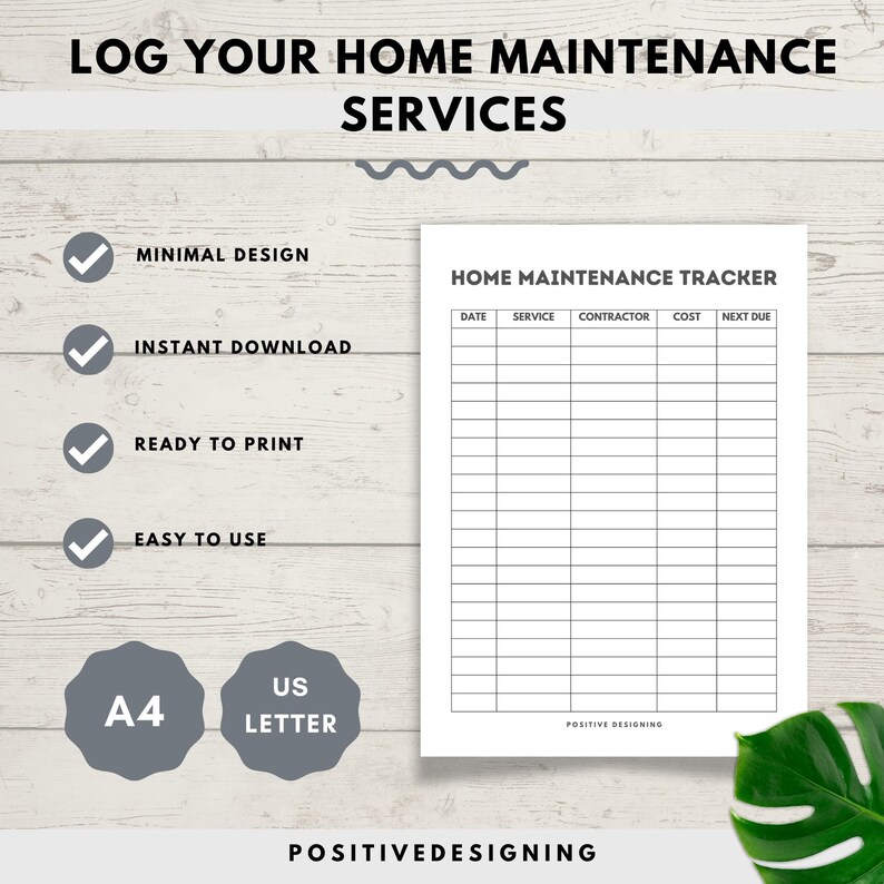 Home Maintenance Checklist, Home Management Planner, House Checklist ...