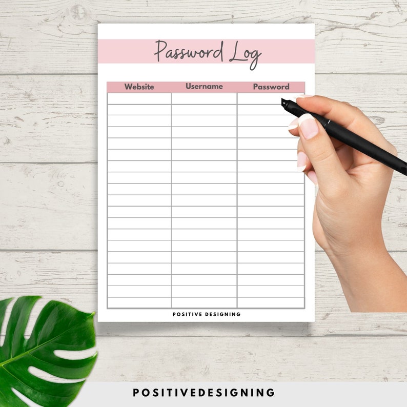 Printable Password Tracker, Password Log, Address Book Pages, Instant ...