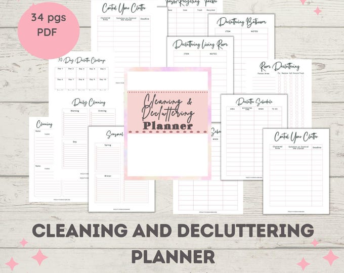 30 Days Declutter Challenge Planner Printable,konmari Decluttering ...