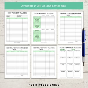 Finance Planner Bundle, Budget Planner Templates, Financial Savings ...