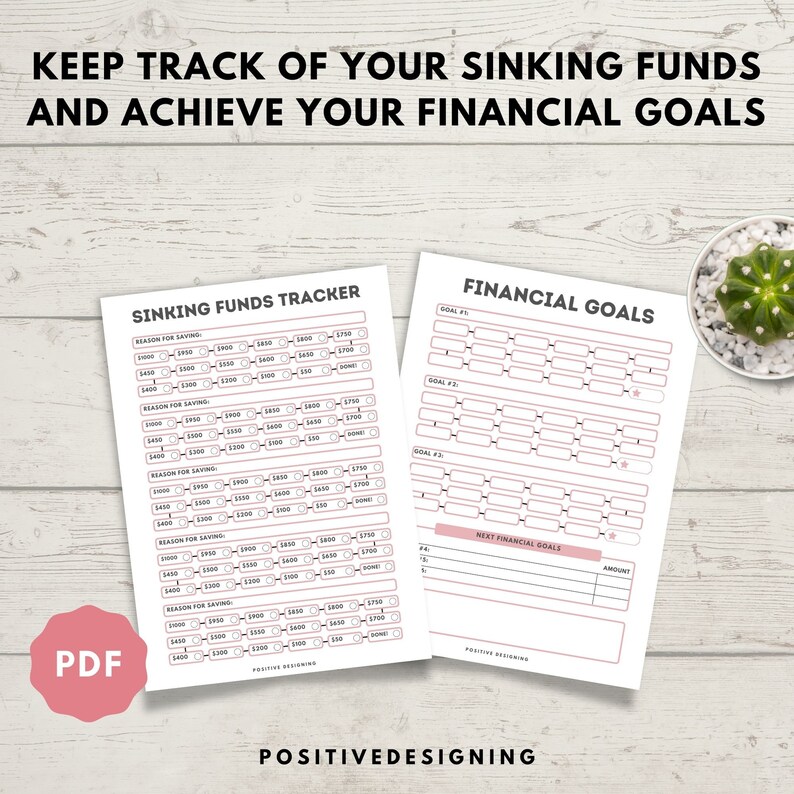 Sinking Funds Tracker Printable, Savings Tracker, Savings Challenge ...