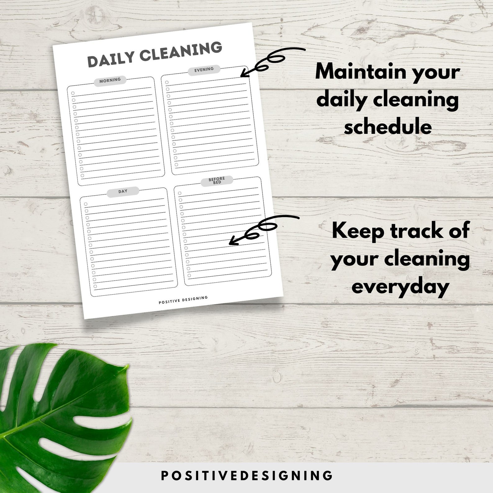 Printable Daily Cleaning Checklist, Declutter Tracker, Cleaner Planner ...