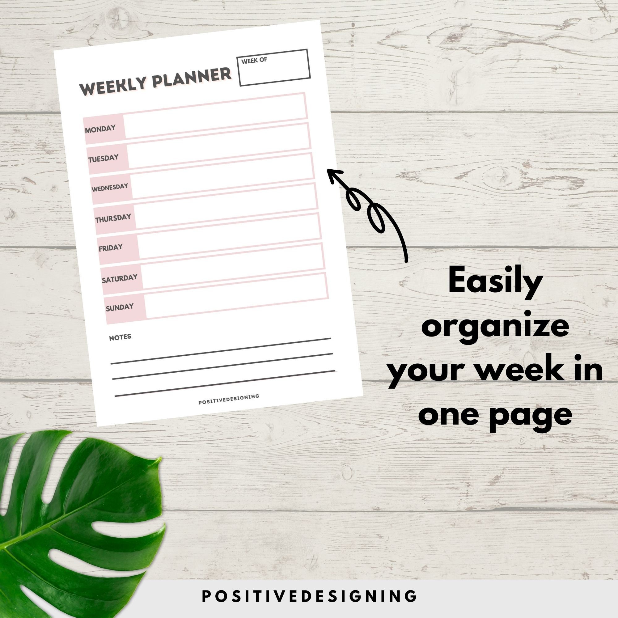 Weekly Planner Printable to Do List, Minimal Weekly Schedule, Weekly ...