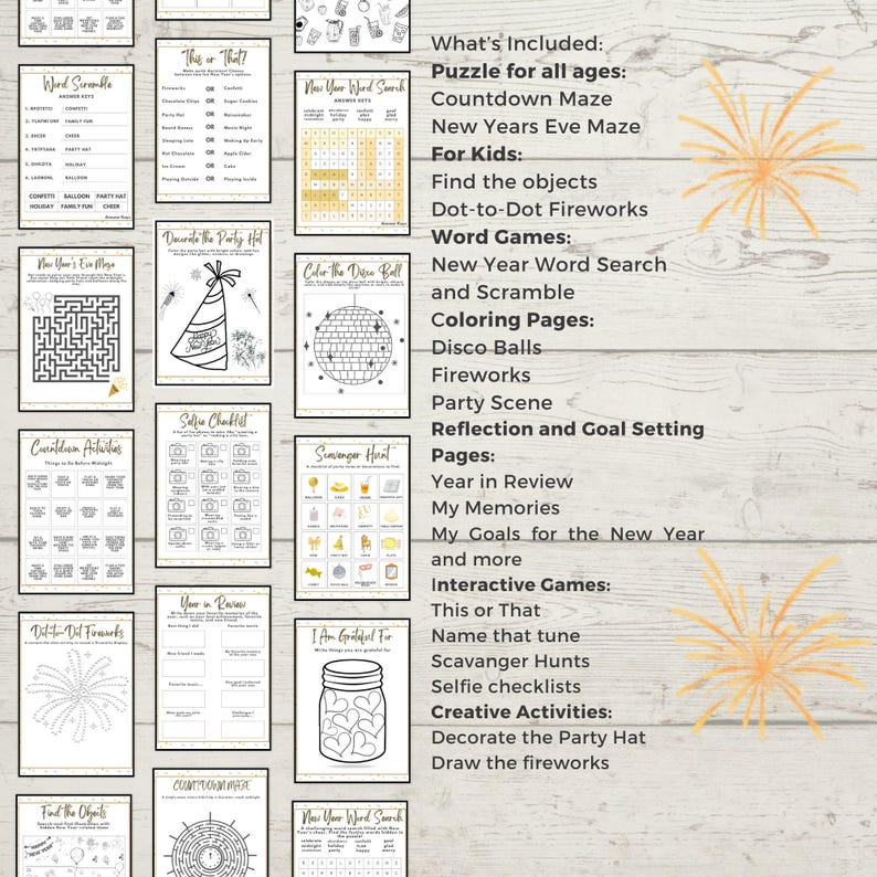 New Years Eve Party Games Bundle - New Years Eve Trivia Game -games for ...
