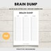 Brain Dump Journal Printable | ADHD Planner Pages | Productivity ...