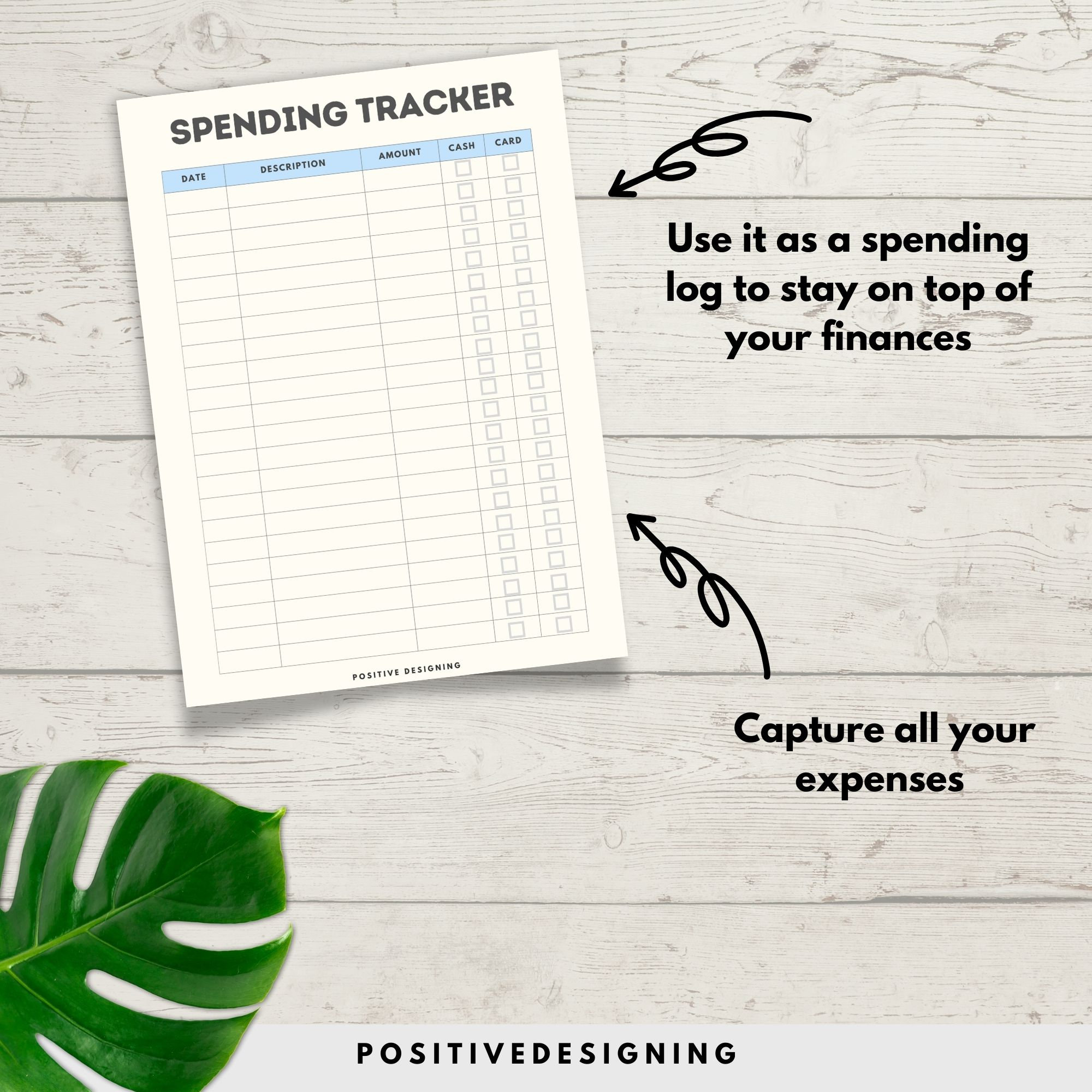 Spending Tracker Printable, Expense Tracker, Budget Template, Financial ...