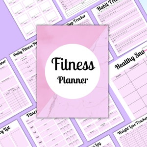 Fitness Tracker Planner Printable, Health Planner, Fitness Journal ...
