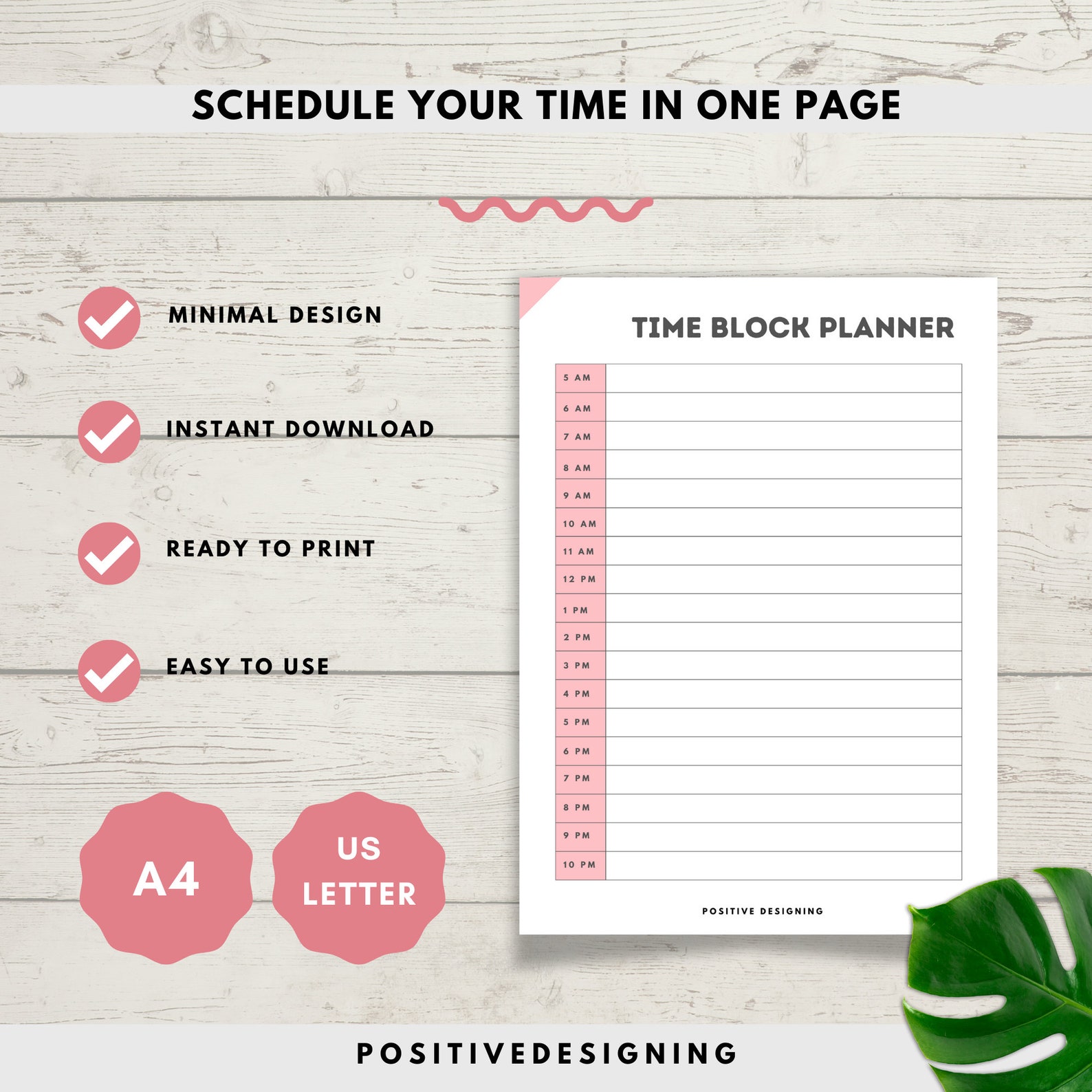 Time Blocking Weekly Planner Printable, Time Blocking Pdf, Time ...