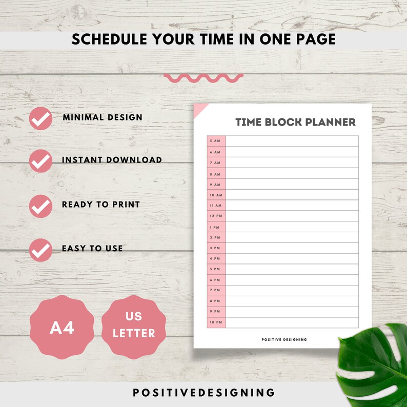 Time Blocking Weekly Planner Printable, Time Blocking Pdf, Time ...