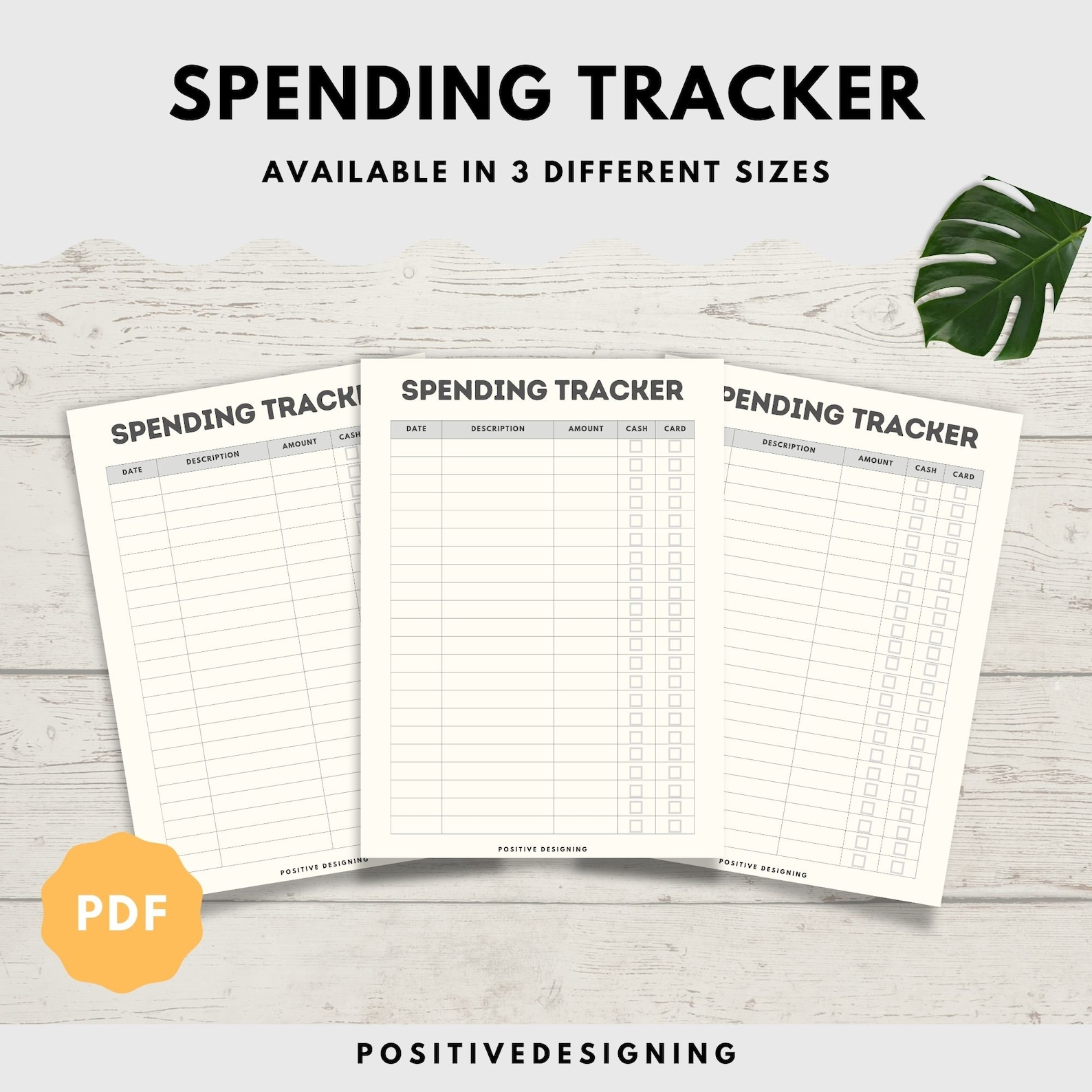 Spending Tracker Printable, Expense Tracker, Budget Template, Financial ...