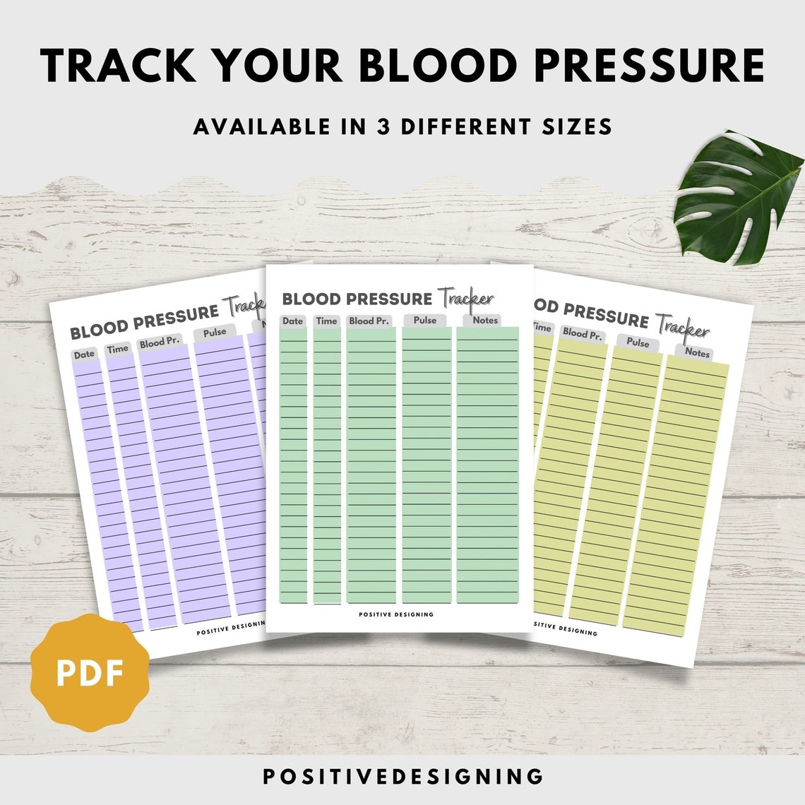 Blood Pressure Tracker Printable, High Blood Pressure Tracker ...