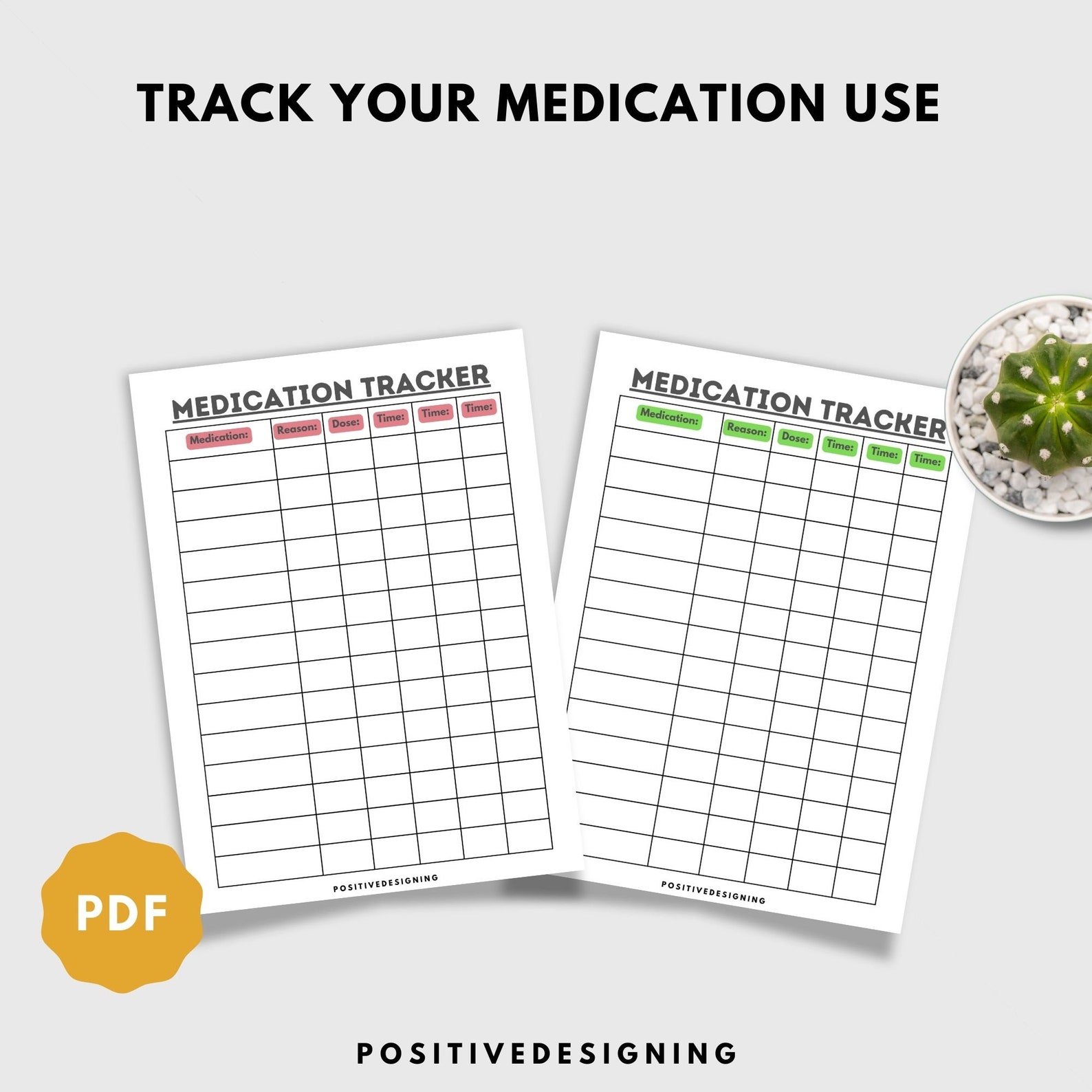 Daily Medication Tracker, Printable Medication Log, Daily Medication ...