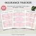 Insurance Tracker Printable, Policy Organizer (A4, Letter, A5) (PDF ...