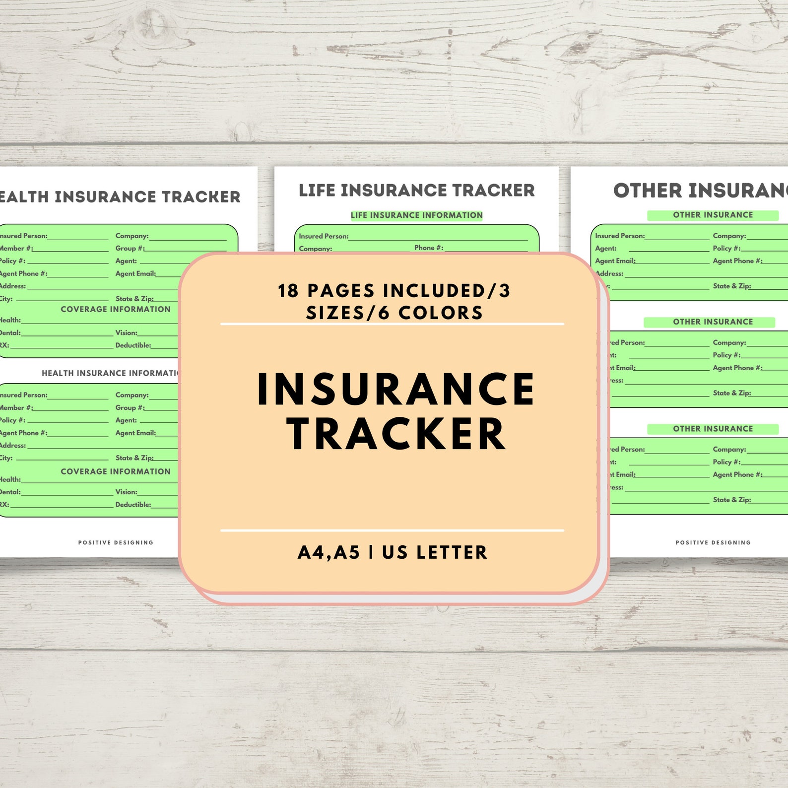 Insurance Tracker Printable, Insurance Tracking Template, Insurance ...