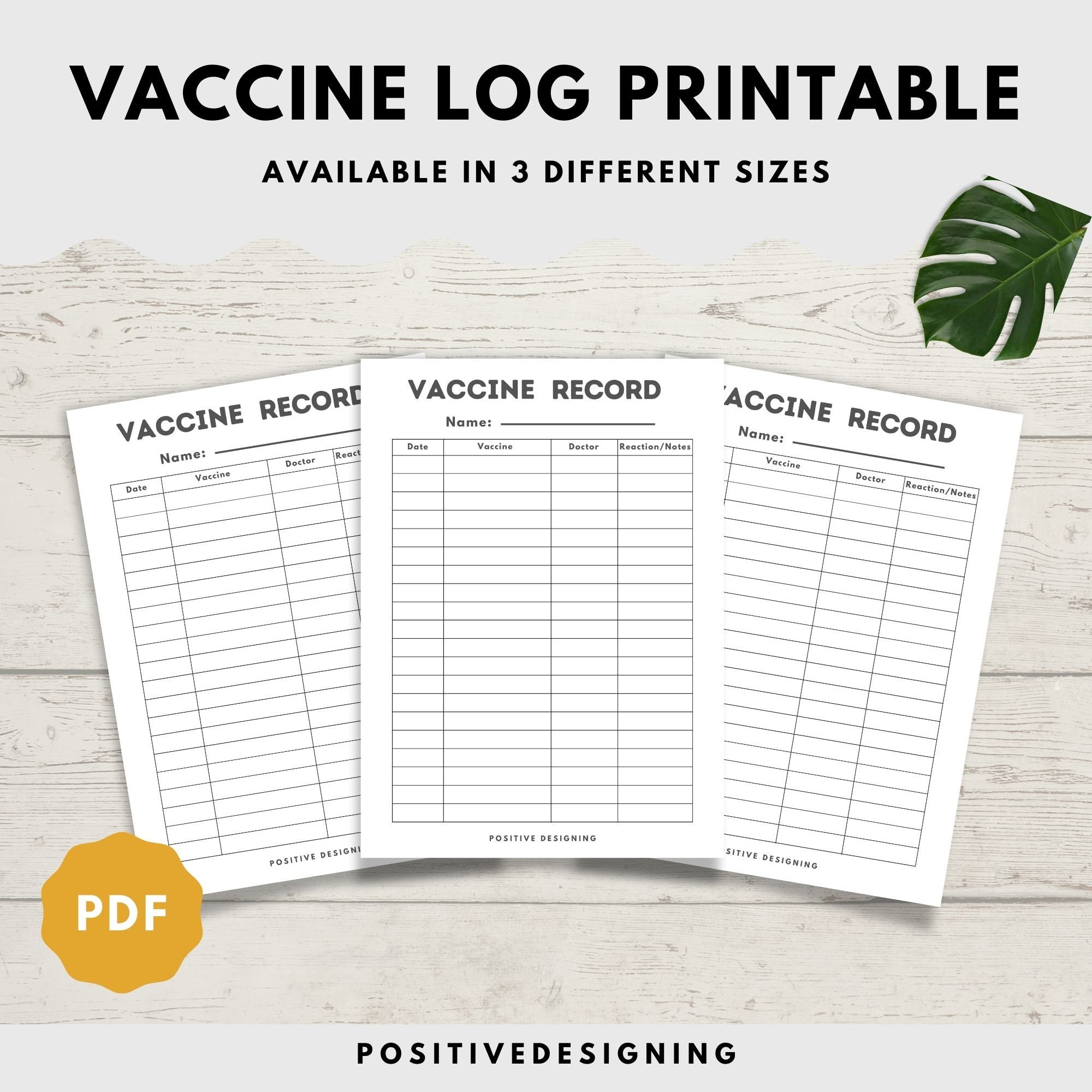 Vaccine Log Tracker, Vaccine Record, Binder Pages, Vet Vaccine Record ...