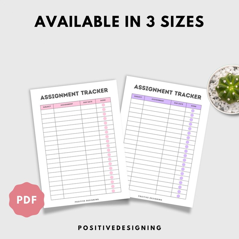 Assignment Planner, Assignment Tracker, Table Assignments, Homework ...