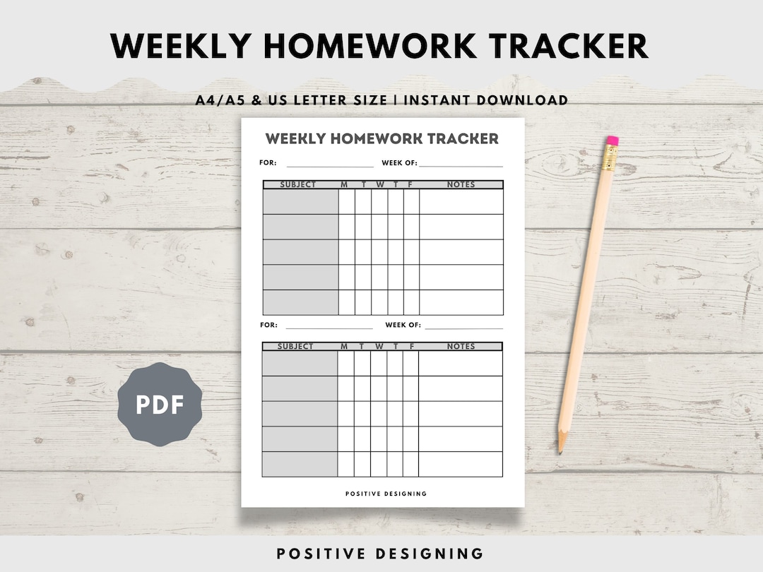 Assignment Planner, Assignment Tracker, Table Assignments, Homework ...
