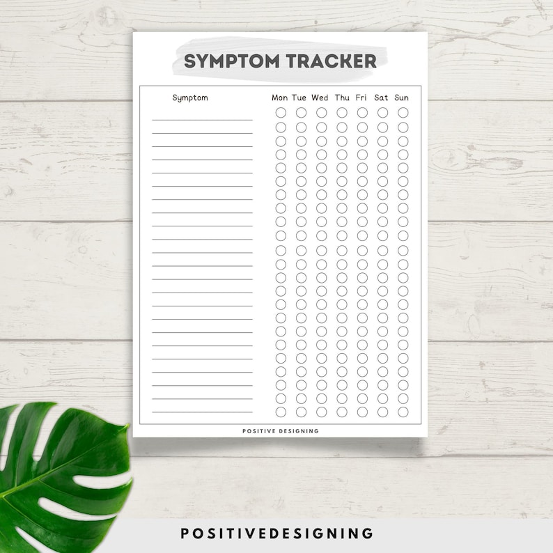 Personalized Symptom Tracker Printable, Chronic Illness Tracker ...